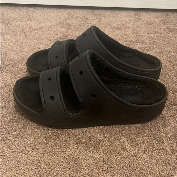 CROCS | Shoes | Crocs Black Sandals Minimalist Comfort | Poshmark